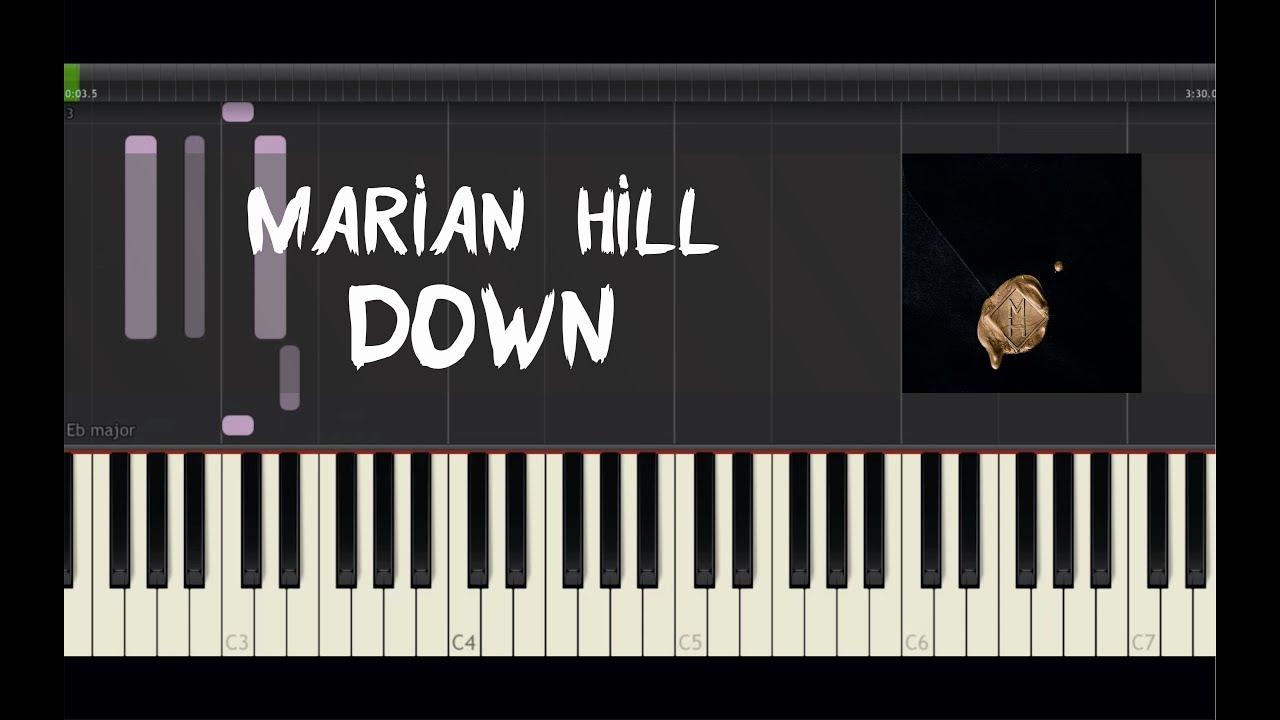 Marian Hill - Down - Piano Tutorial by Amadeus (Synthesia) - YouTube