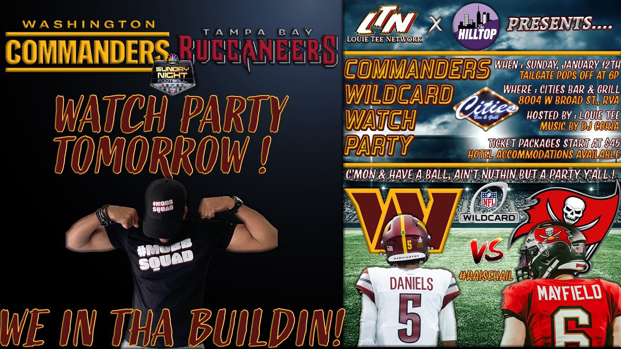 LTN Network Update: WASHINGTON COMMANDERS WILDCARD WATCH PARTY - YouTube