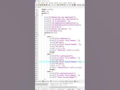 Calculator- mini Project in c | @codingexplorer9465 - YouTube
