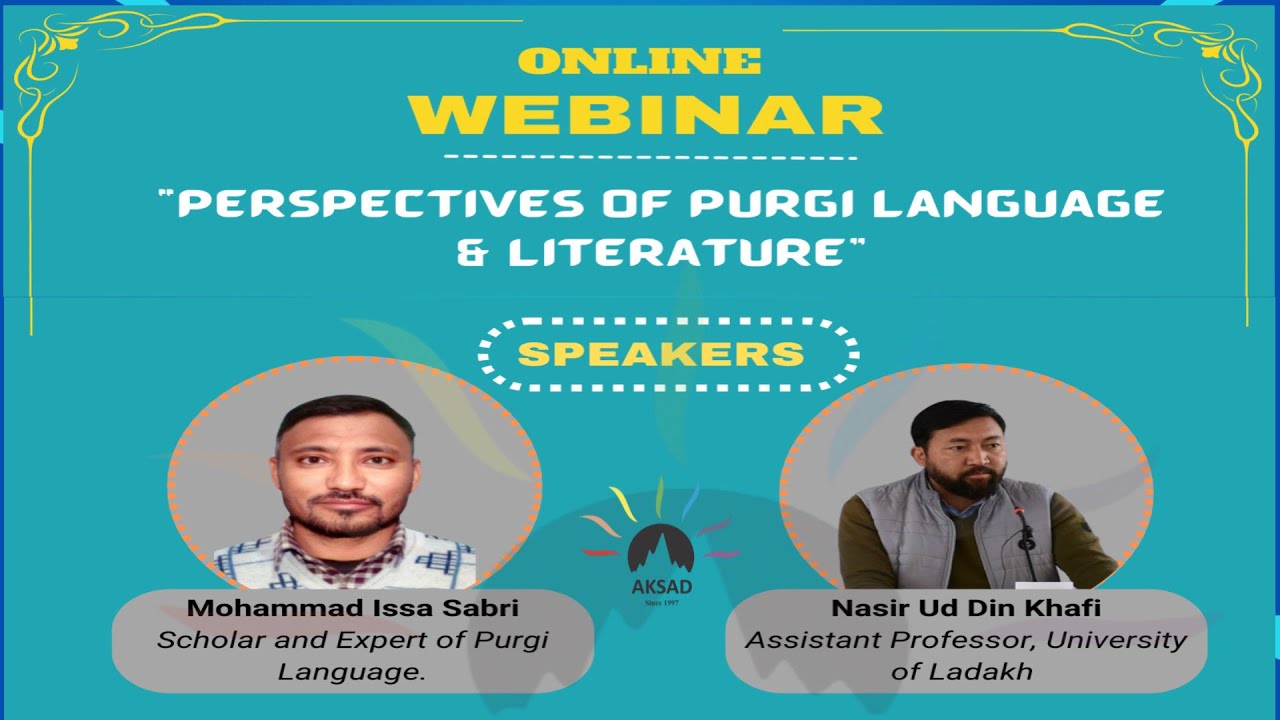 Online Webinar || Perspectives of Purgi Language & Literature || AKSAD ...