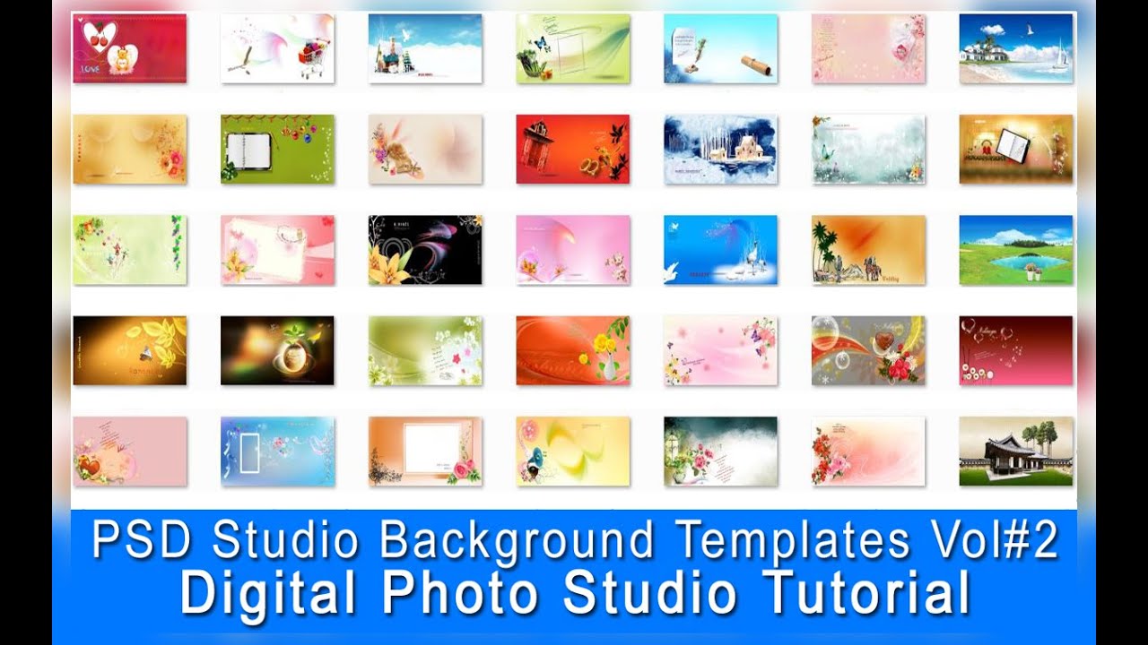 PSD Studio Background Templates Vol#2 2018 I DPSTutorial - YouTube