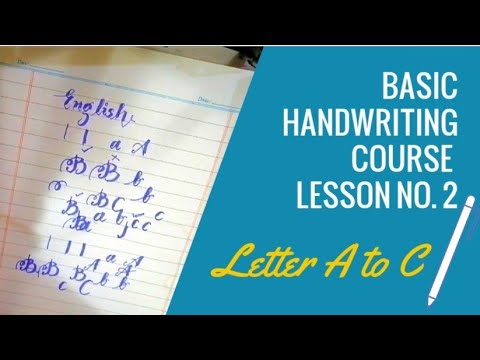 English Calligraphy lesson no. 2 Basic handwriting course. learn to ...
