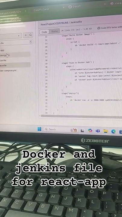 Docker and jenkins file for react app #docker #script #dockerfile # ...