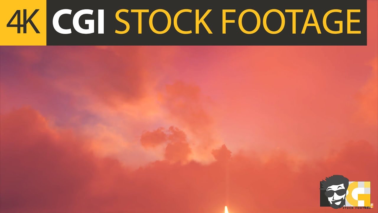 ( CGI 4k Stock Footage ) Dusk Sunset Clouds 7 - Time Lapse Seamless ...