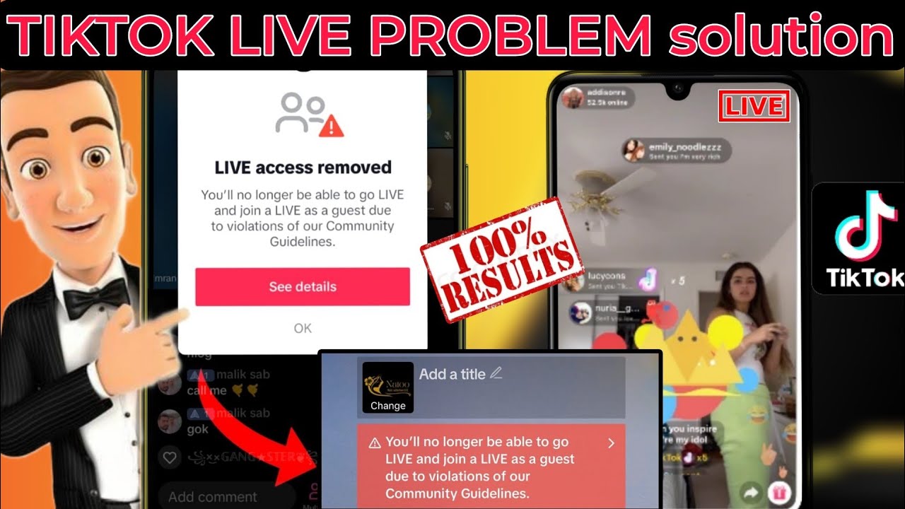 How to unban TikTok live problem fix, TikTok live access removed ...