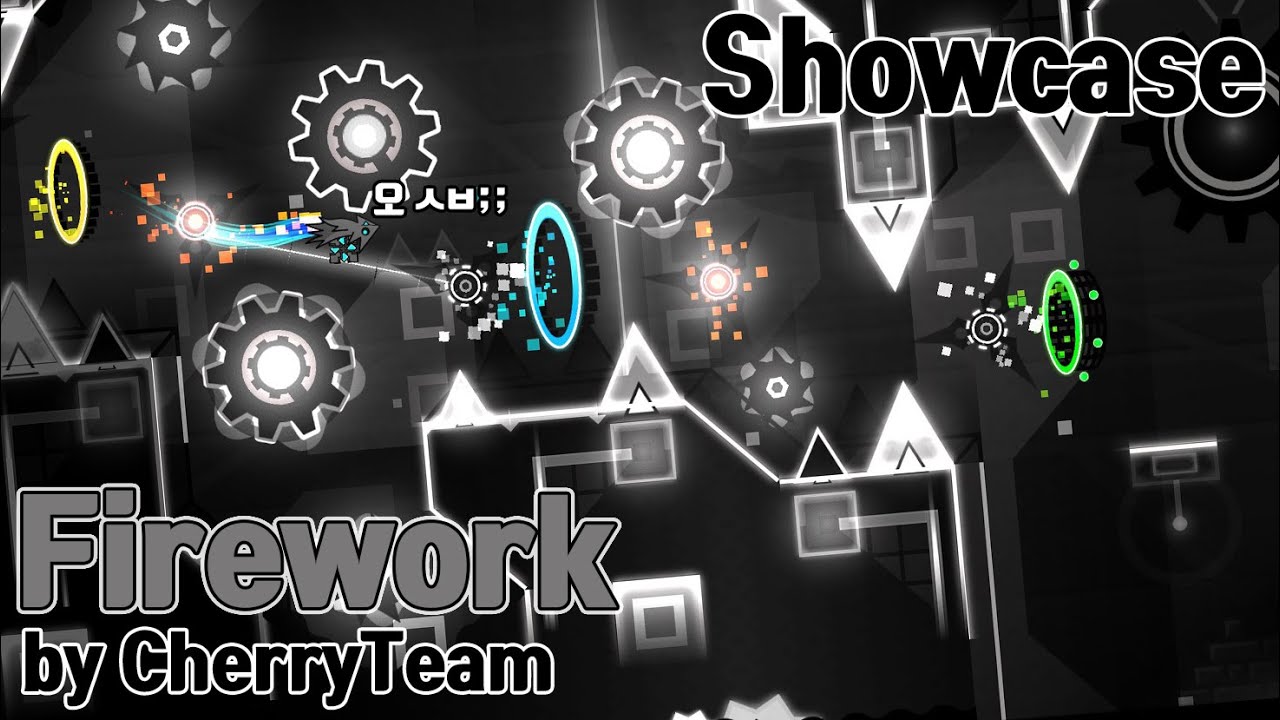 흑백의 미 | Firework by CherryTeam Showcase (Extreme Demon) | Geometry Dash ...