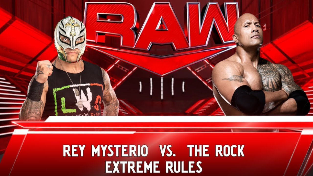 WWE RAW LIVE FULL MATCH - Rey Mysterio VS The Rock !! - YouTube