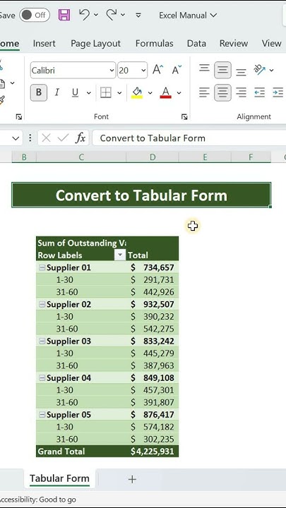 How to Arrange Data in a Tabular Form in Pivot Tables - YouTube