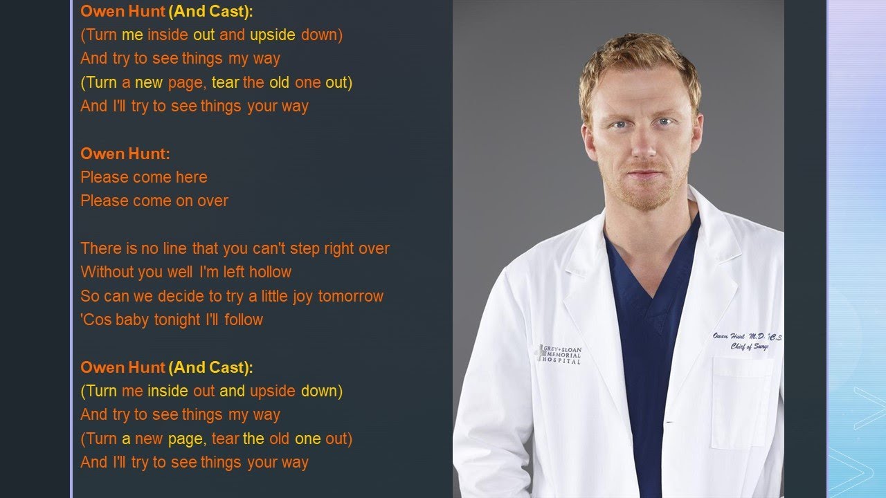 How We Operate Grey's Anatomy Lyrics - YouTube