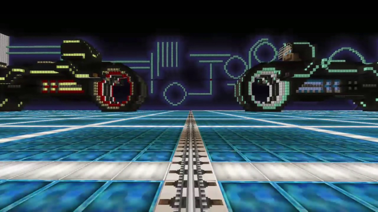 minecraft tron legacy train tunnel adventure ride along story mod - YouTube