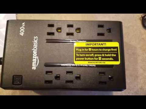 Unboxing Amazon Basics UPS 400VA 255W 6 Outlets Battery Backup - YouTube