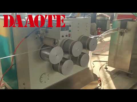 fiber strapping belt making machine - YouTube