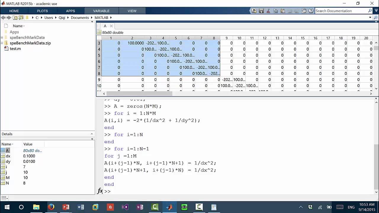 MIT Numerical Methods for PDE Lecture 3: Finite Difference 2D Matlab ...