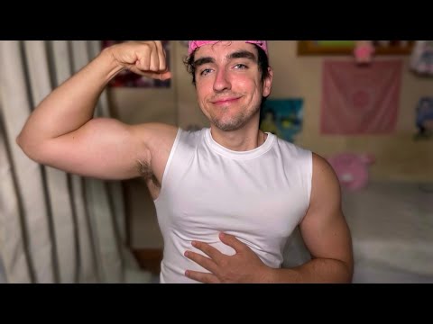 ASMR Fabric Scratching and Pec Rubs 