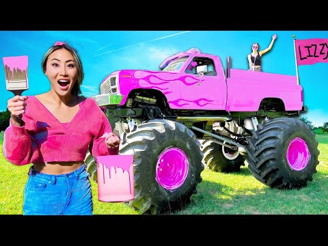 I STOLE his MONSTER TRUCK and Turned it PINK!!