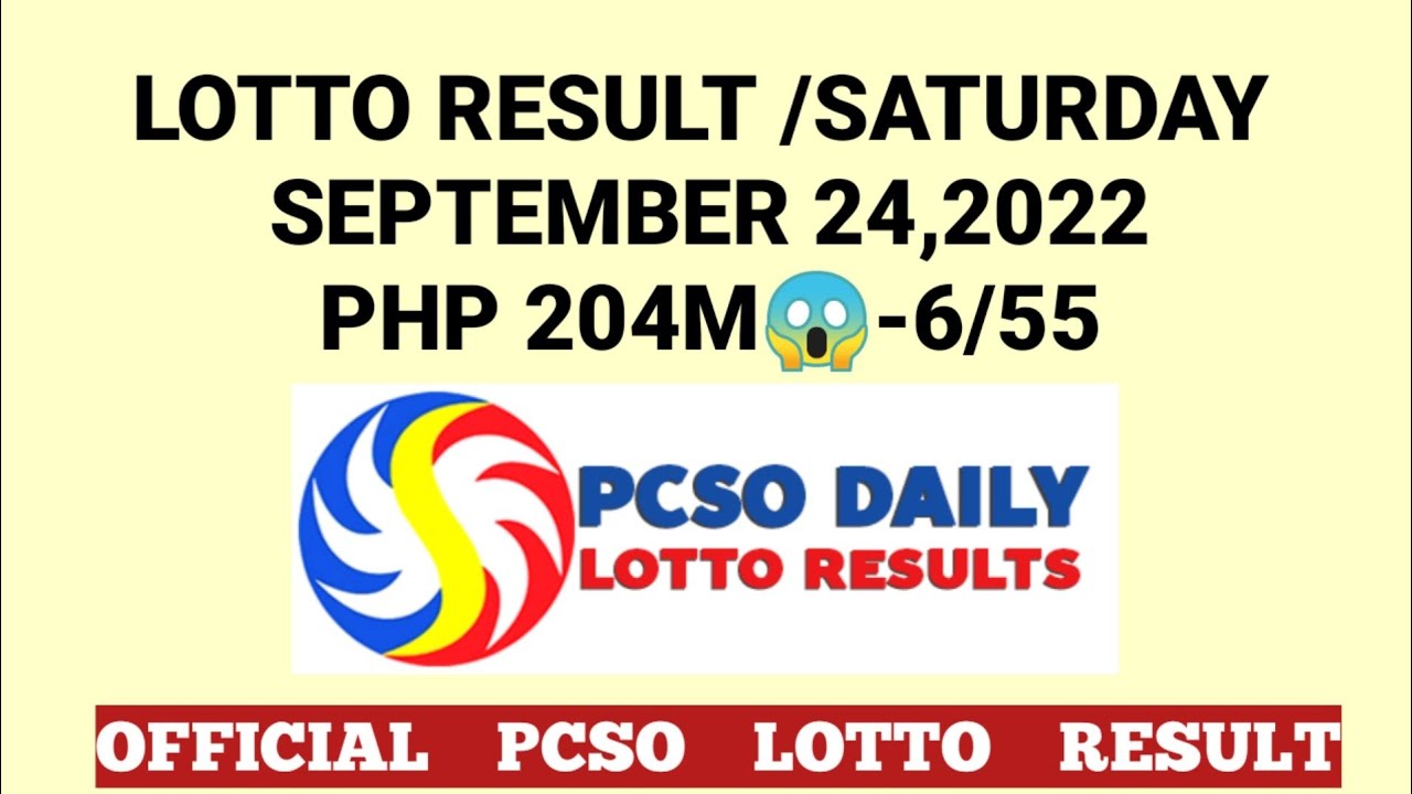 LOTTO RESULT SEPTEMBER 24,2022(SATURDAY) 6/55 & 6/42 #lottoresulttoday ...