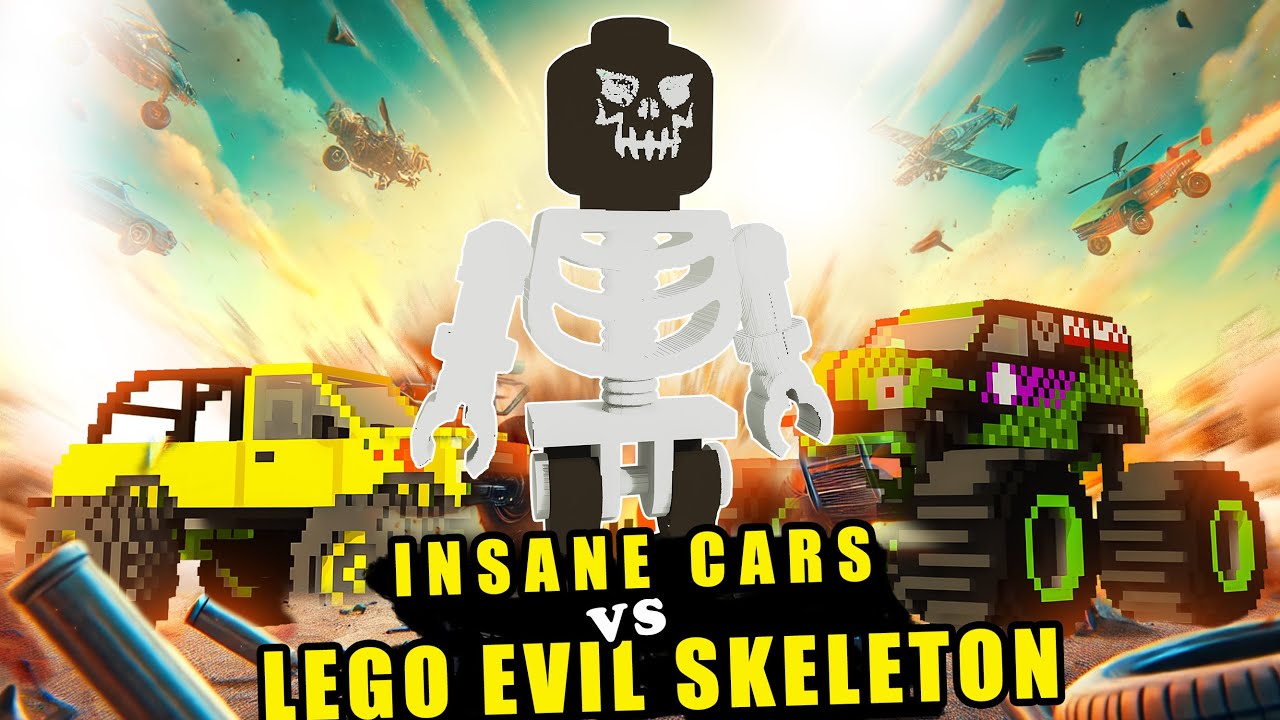 Can the Lego Skeleton Survive 20 Cars? | Teardown - YouTube