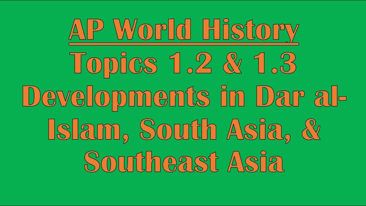 AP World History Topics 1.2 and 1.3 - YouTube
