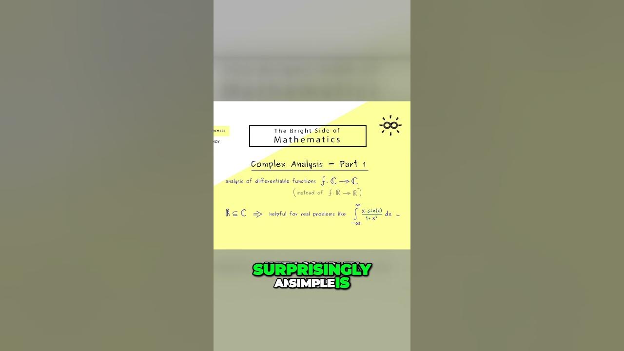 Solve Integrals with Complex Analysis #maths - YouTube