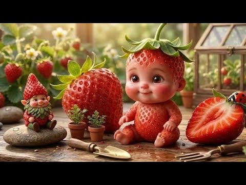 Cute Strawberry Baby Adventure 🍓✨ | Magical AI Fruit Babies 3D