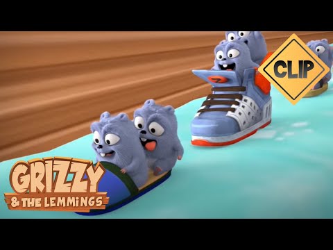 🎿Lemmings are sledding!🐻Grizzy & the Lemmings