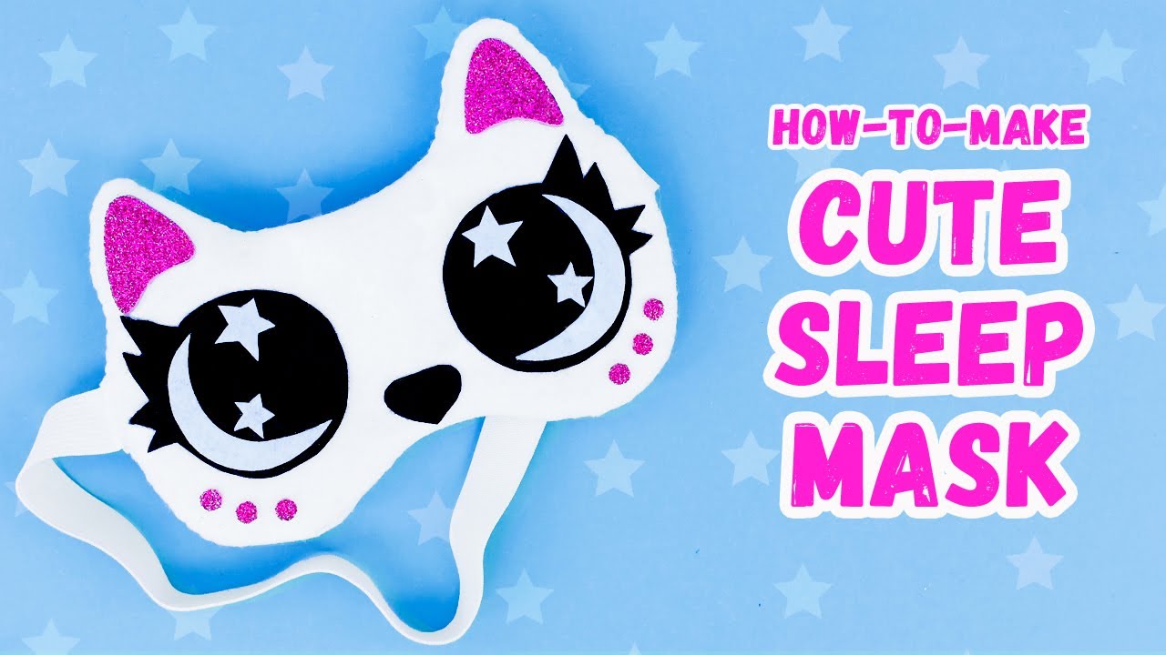 DIY CAT SLEEP MASK | SLEEPING MASK IDEAS | EASY CRAFT IDEA - YouTube