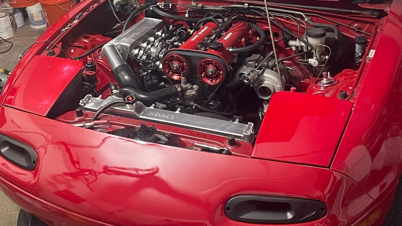 Turbo ITB Miata spins 4th gear - YouTube