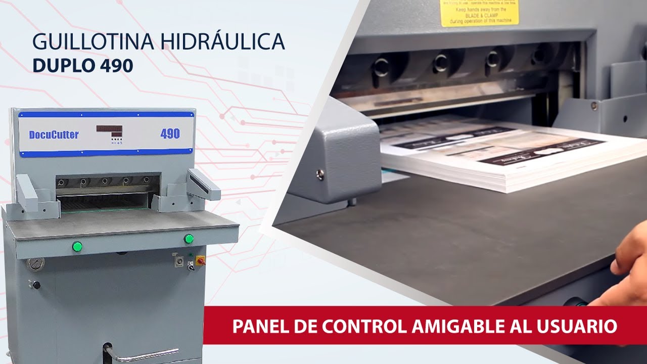 DUPLO 490 GUILLOTINA HIDRÁULICA - YouTube