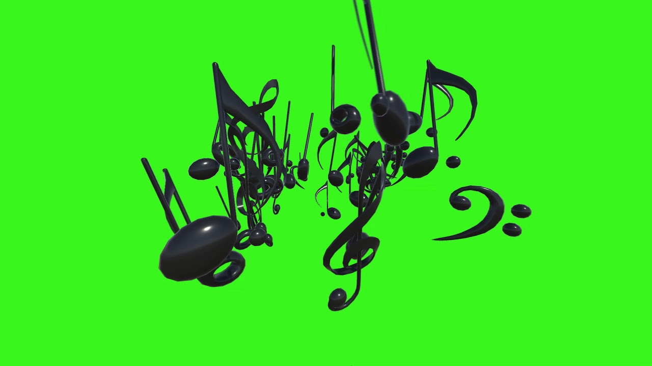 Musical Notes 3D Animation Green Screen Effect Royalty Free - YouTube