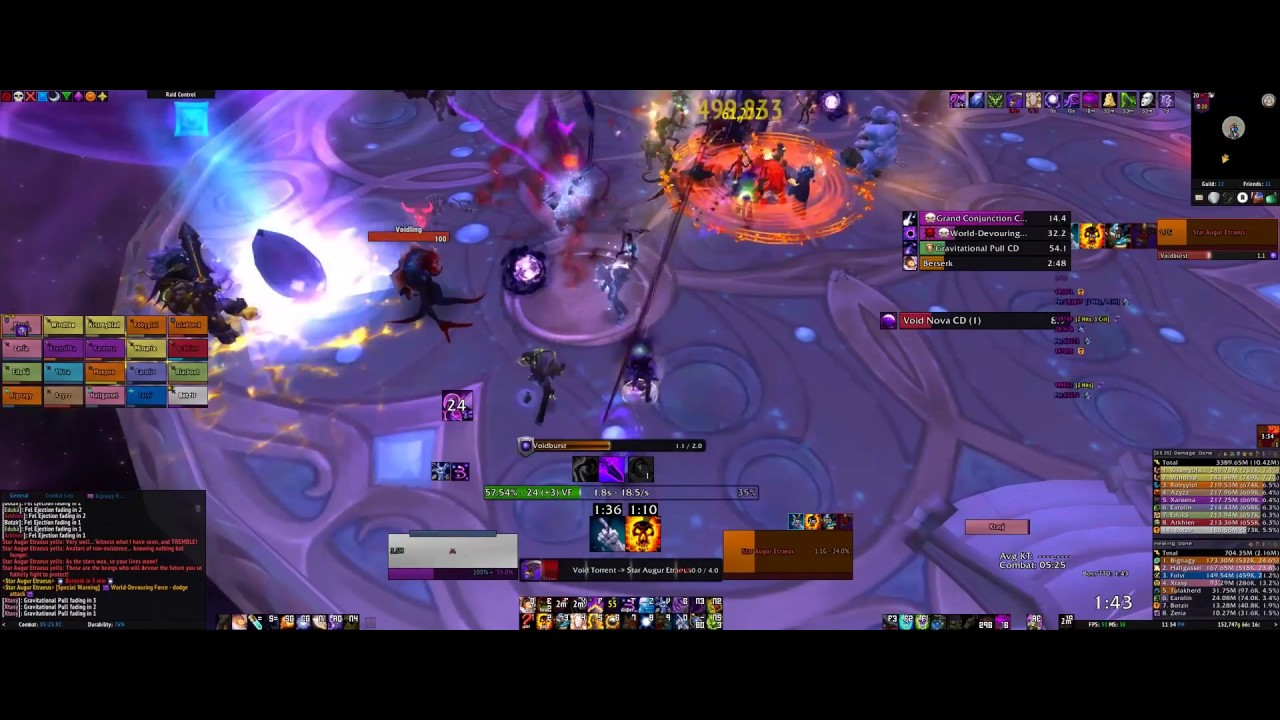 Invalid Target vs. Mythic Star Augur Etraeus - Shadow Priest PoV - YouTube