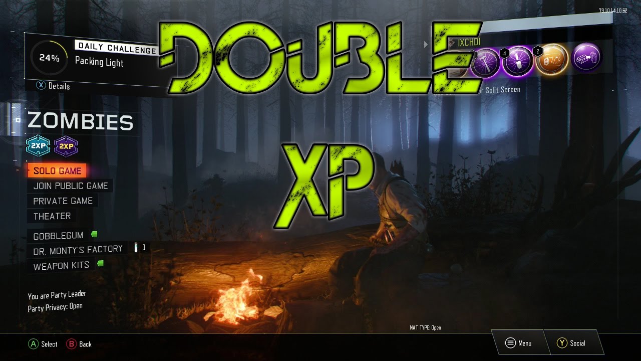 DOUBLE XP ZOMBIES HIGH ROUND ! - YouTube