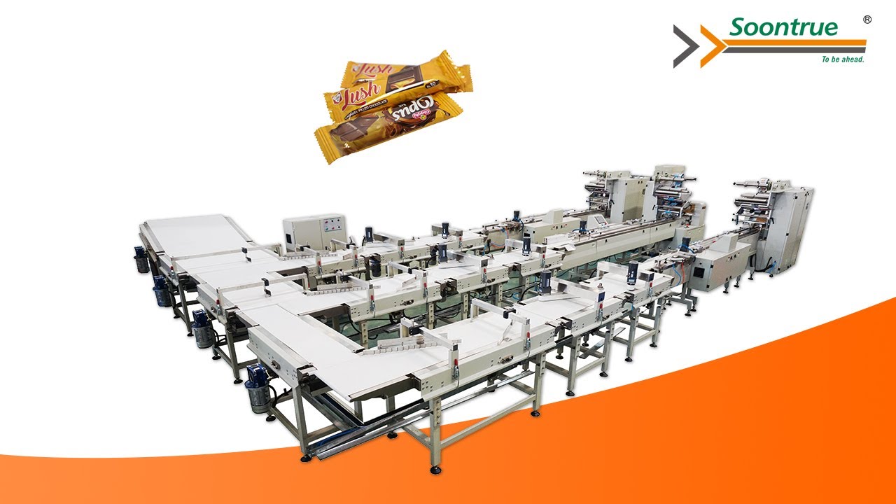 Chocolate Packing Line Straight - YouTube