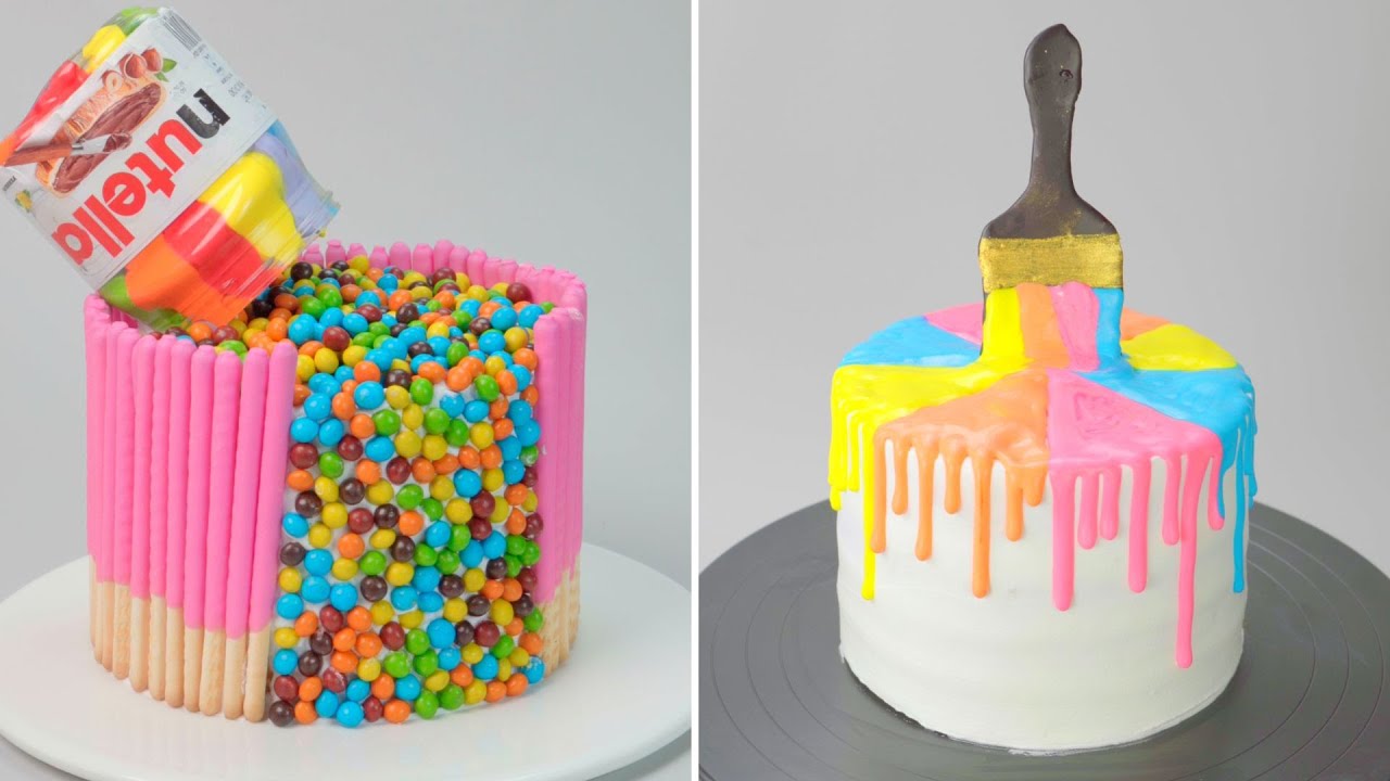 Oddly Satisfying Colorful Cake Decorating Compilation | So Easy Rainbow ...