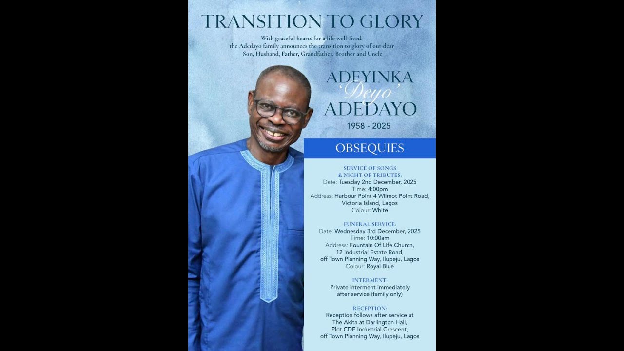 Service Of Songs And Night Of Tribute || Adeyinka Adedayo || Dec. 2nd ...