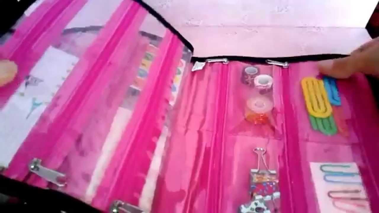 Tri fold pen stationary storage. - YouTube