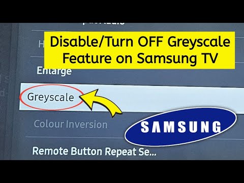 How to Disable or Turn OFF Greyscale Setting on Samsung TV - YouTube