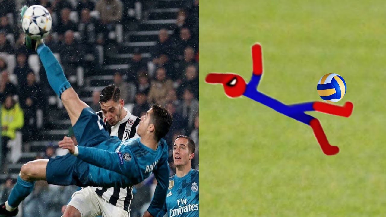 Ronaldo vs stick man|Best falls|stickman dismounting funny moments ...