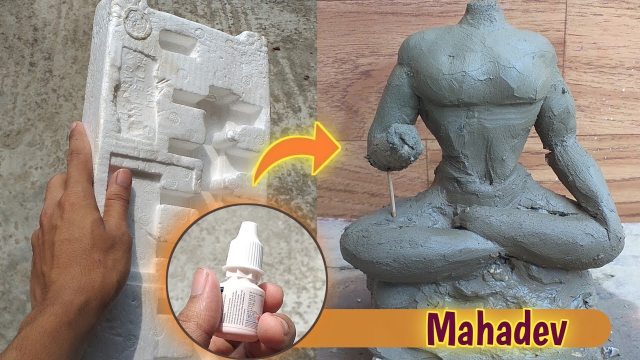 😇आज चलो ध्यान करने वाला रिव जि को वानाये/How to make Lord Shiva🤔 #art #diy #shiva #mahadev # ...