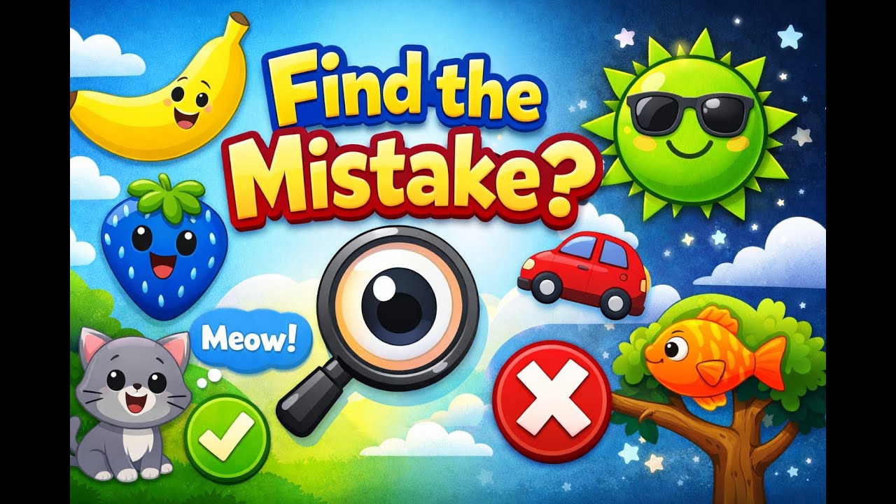Can You Find the Mistake? 👀 Kids Learning Game - YouTube