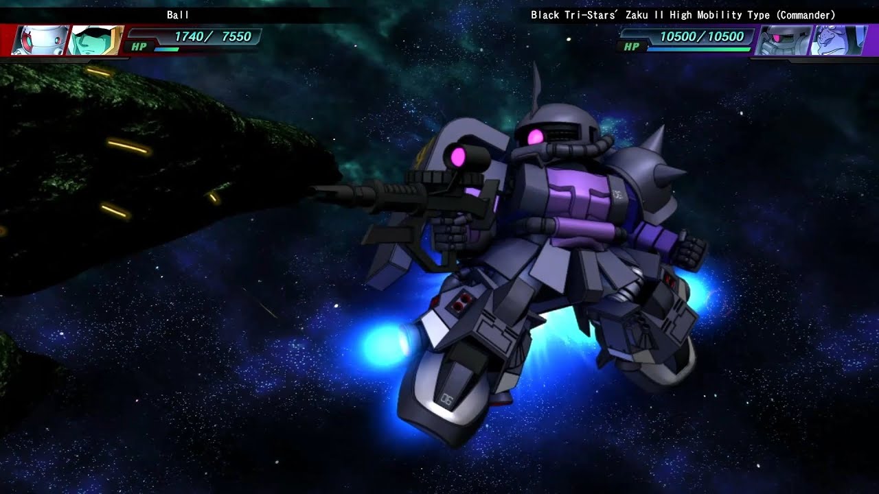 SD Gundam G Gen Genesis - MS-06R-1A Black Tri-Stars Zaku II High ...