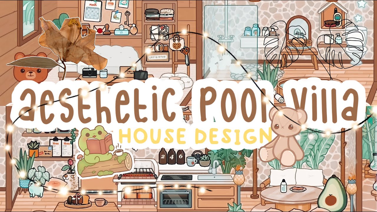 Aesthetic Vacation Pool Villa House Design 🏖🧺🍹 | Toca Boca | Toca Life ...