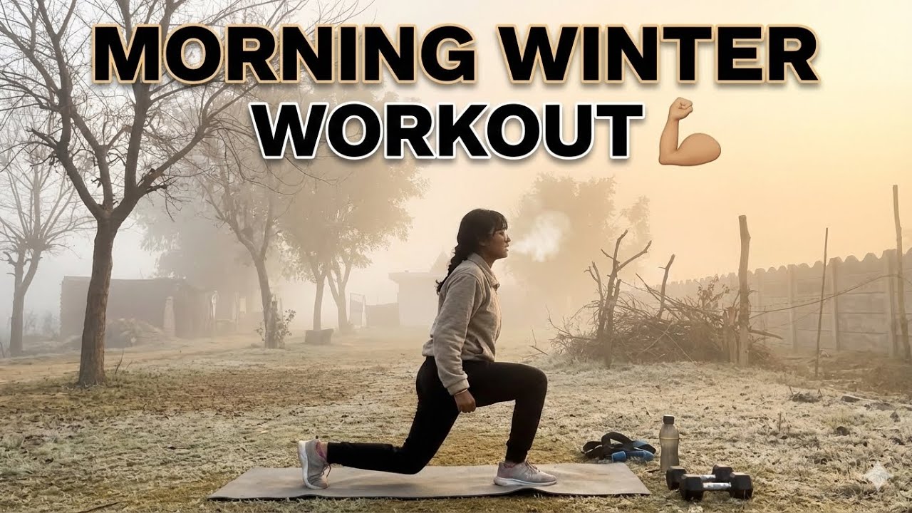 My morning workout vlog in winter - YouTube