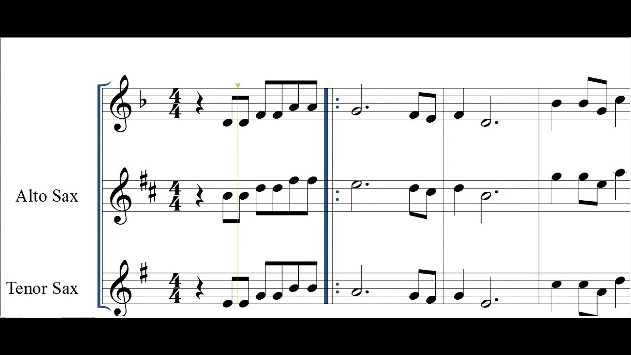 Partitura Sellado con un beso (Sealed with a kiss) para Saxos, trompeta ...