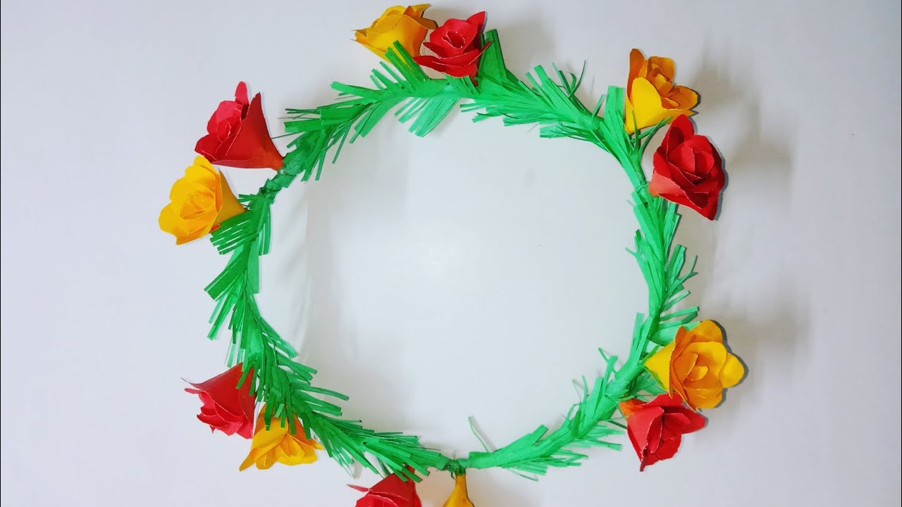 DIY Flower Crown |Tiara Making at Home| Flower headband | How To Make ...