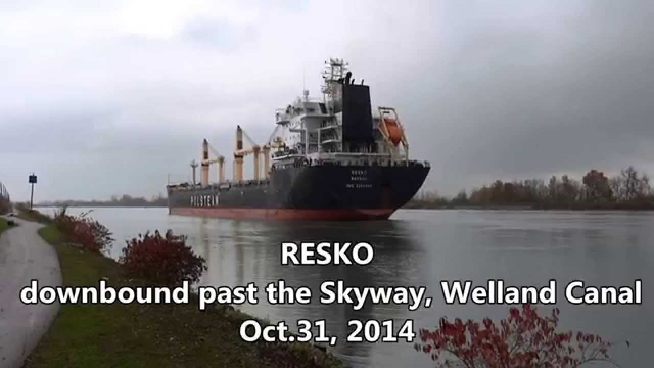 Polsteam ship RESKO on the Welland Canal 2014 - YouTube
