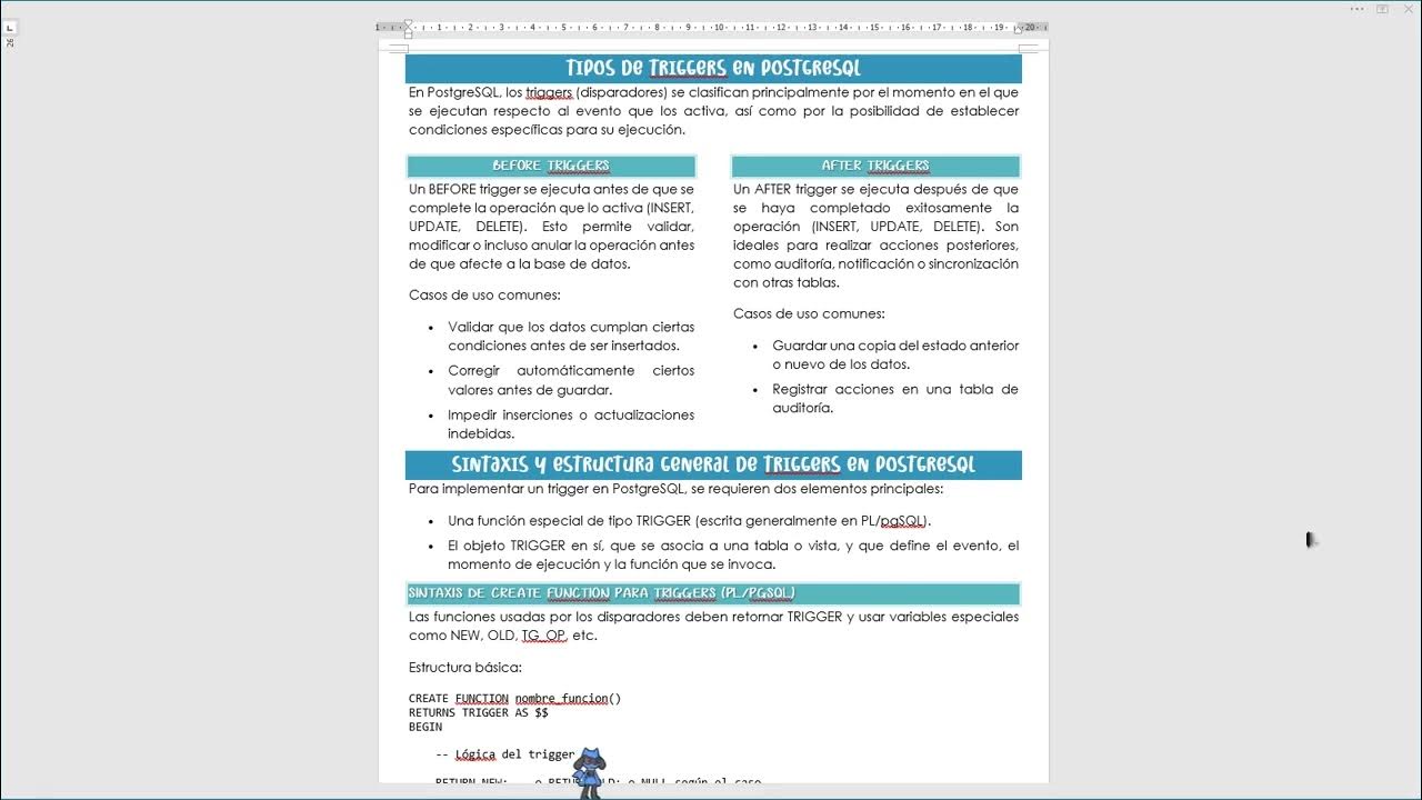 Guía de Triggers en PostgreSQL - YouTube