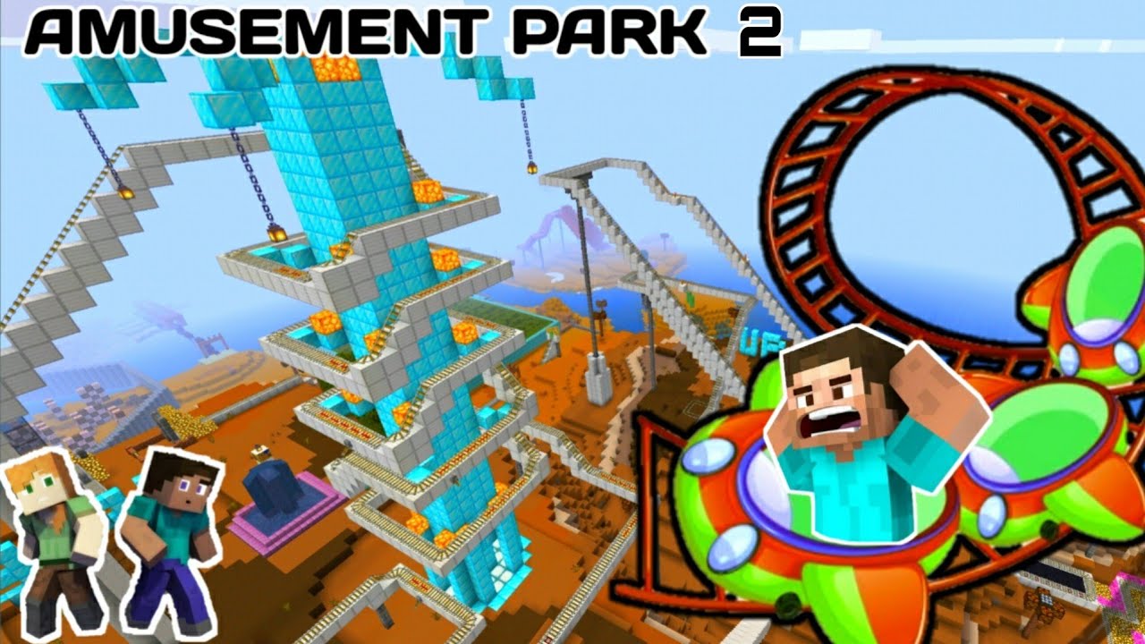 Amusement Park with working rides in Minecraft. Part 2. Amusement Park ...