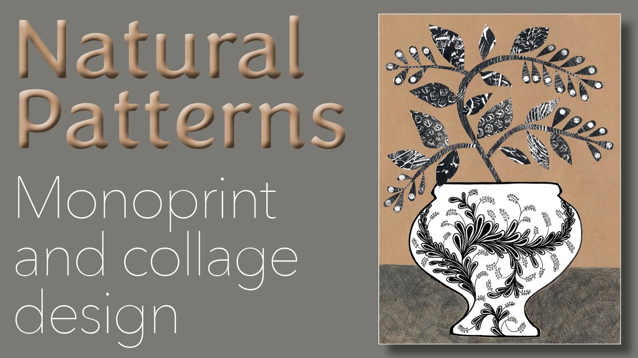 Natural Impressions: Monoprint, collage and drawing. - YouTube
