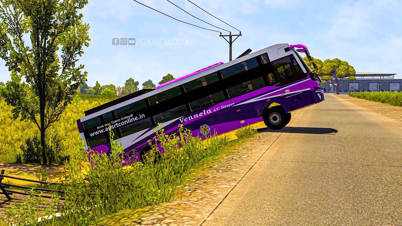 Tata - APSRTC Venella Sleeper Bus Mod Adventure on Short Village Roads ...