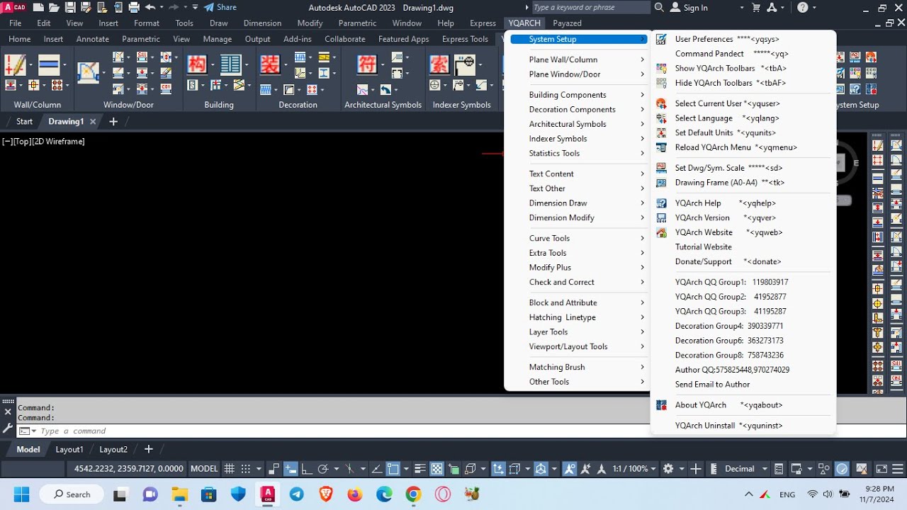 AutoCAD - YQArch Set Drawing Unit and Scale - YouTube